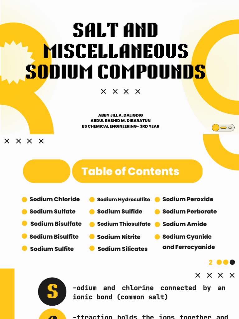 Daligdig & Dibartun - Salt and Miscellaneous Compounds PDF | PDF ...