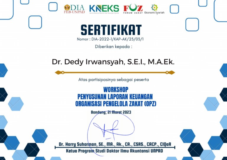 Dr. Dedy Irwansyah, S.E.I., M.A.Ek. | PDF