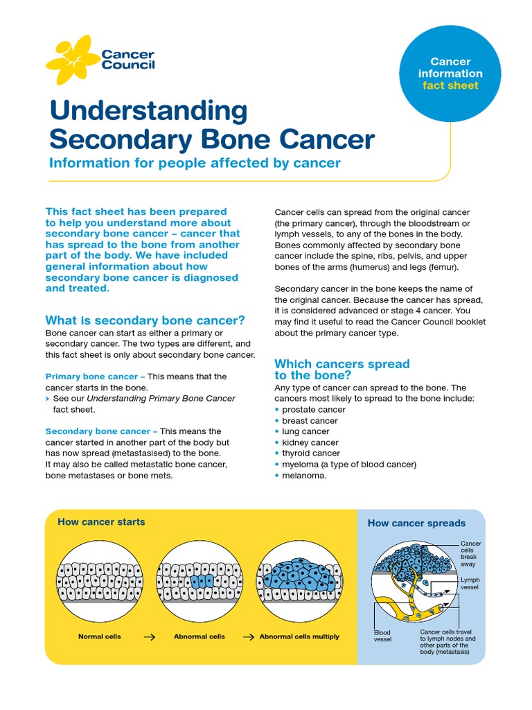 Understanding Secondary Bone Cancer | PDF | Bone | Radiation Therapy