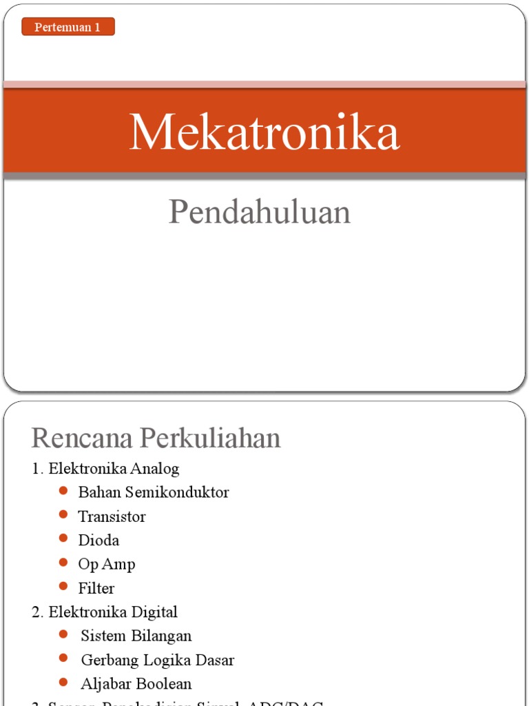 Pengantar Mekatronik | PDF