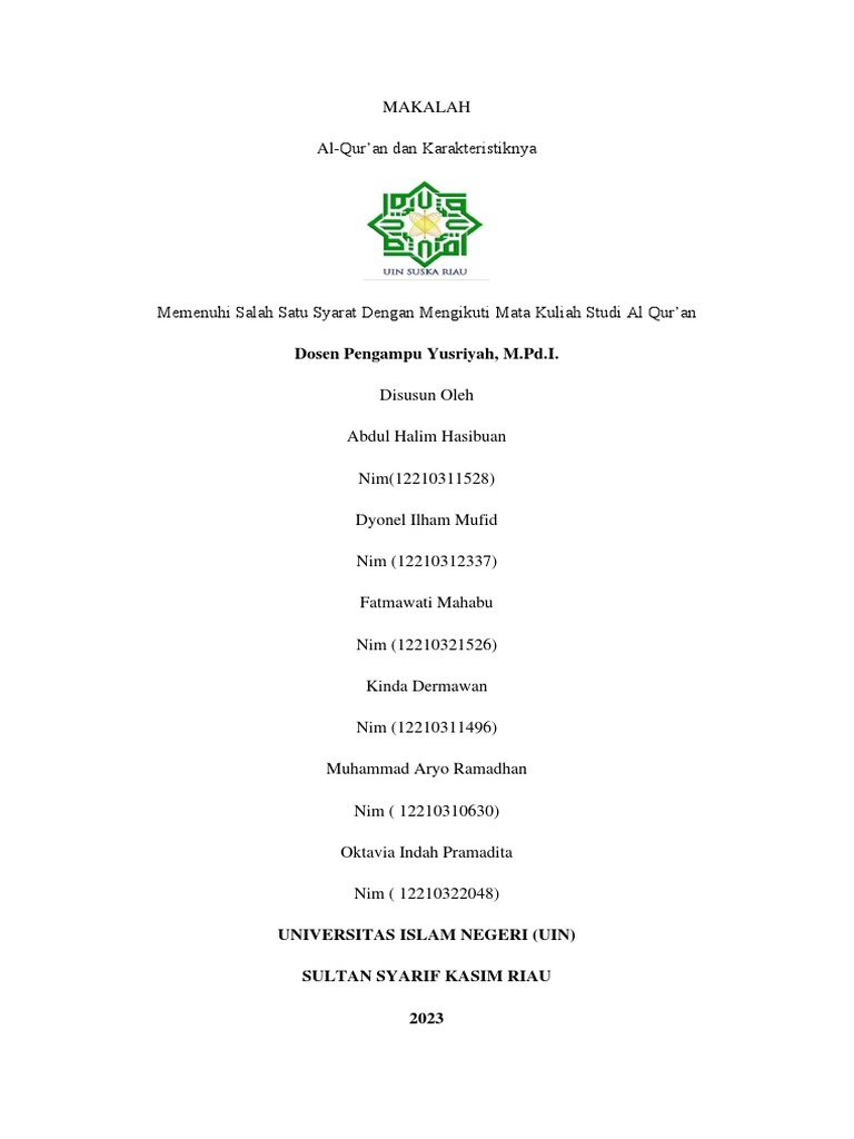 Makalah Studi Al-Quran KEL 2 DONE | PDF