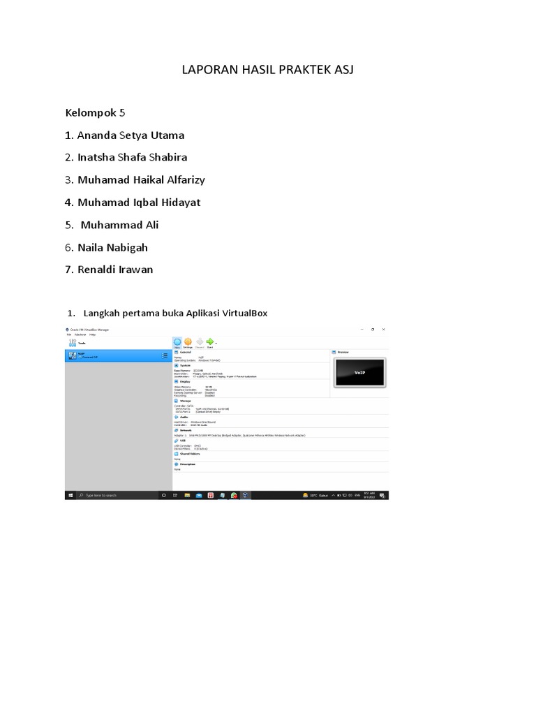 Laporan Hasil Praktek Asj | PDF