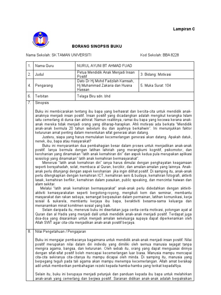 Petua Mendidik Anak Menjadi Anak Positif | PDF | Pengembangan Diri ...