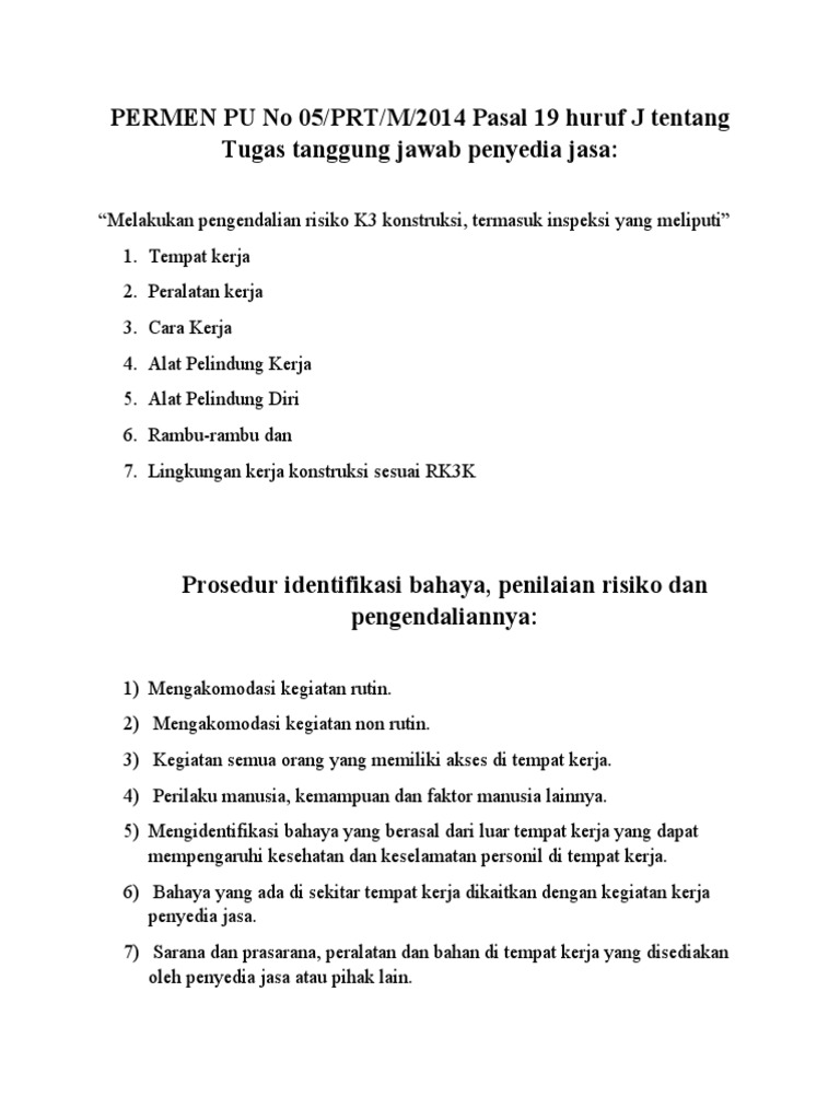 PERMEN PU No 05 | PDF
