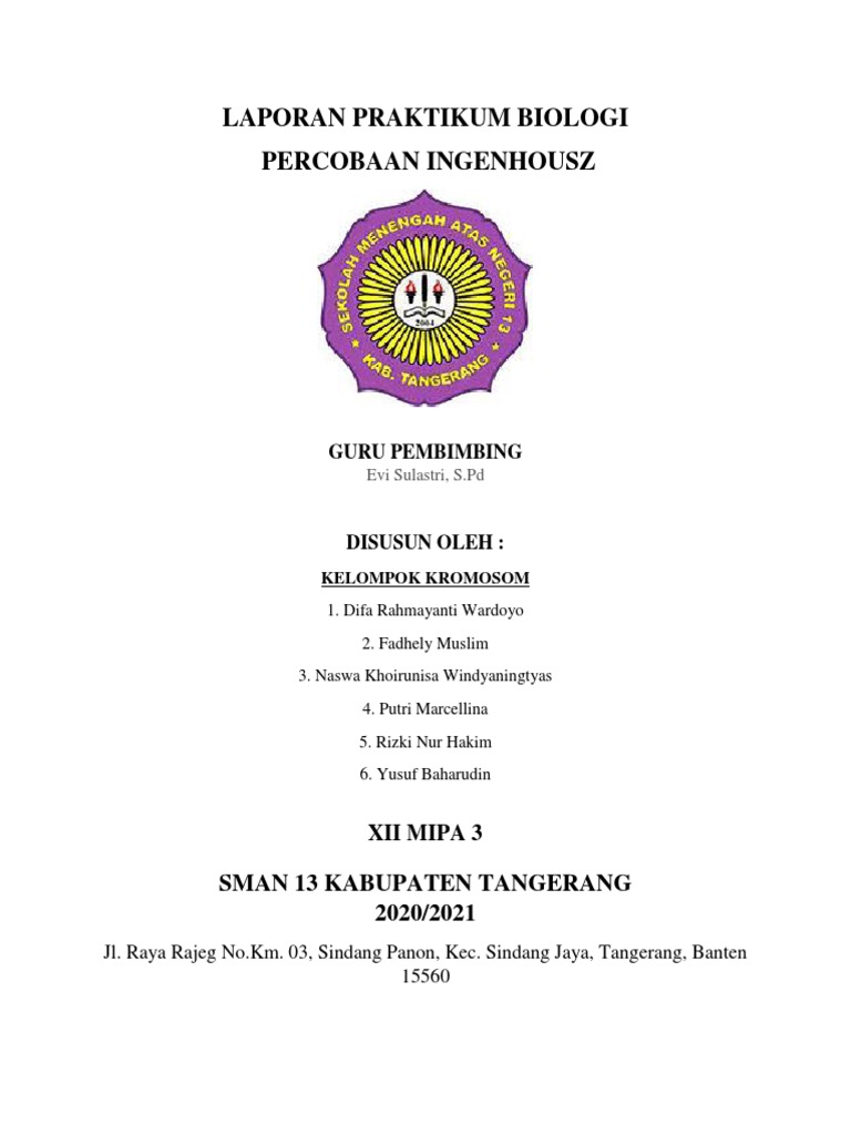 Laporan Praktikum Biologi Percobaan Ingenhousz | PDF