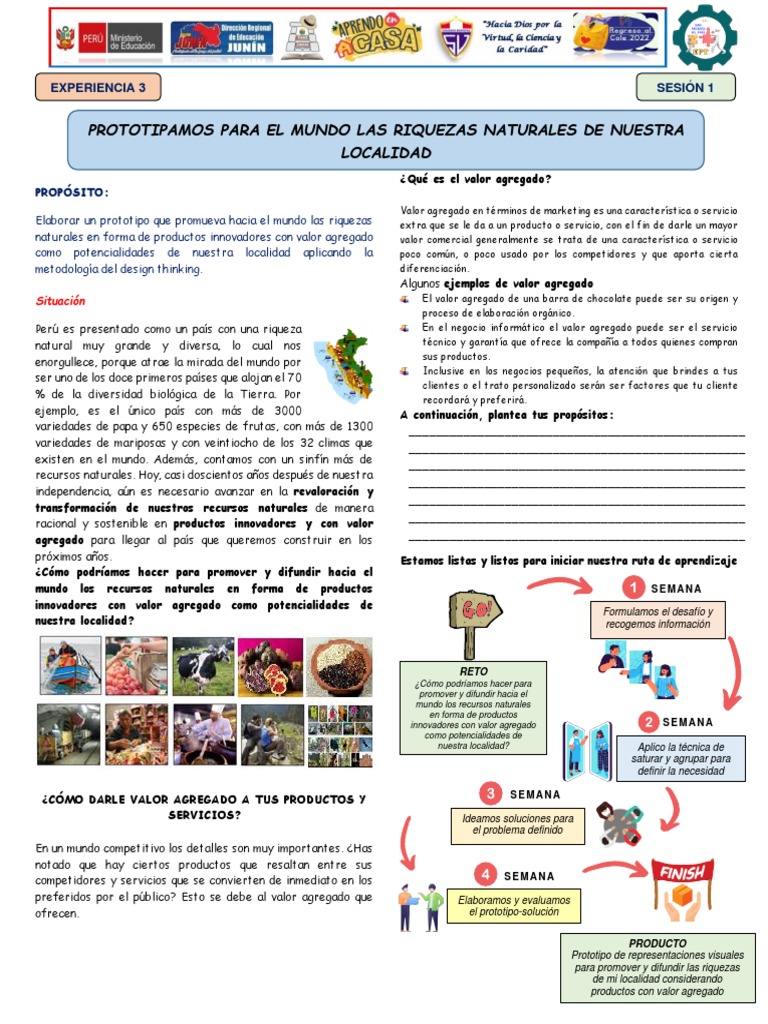 Sesión 10 - Prototipamos para el mundo las riquezas naturales de ...