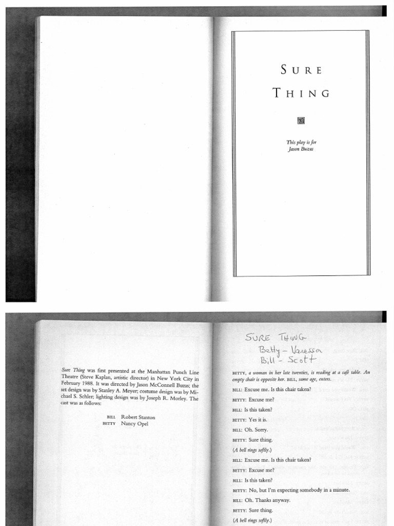 Sure Thing Play | PDF