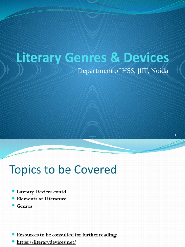Lecture 3 - Literary Devices | PDF | Narration | Plot (Narrative)