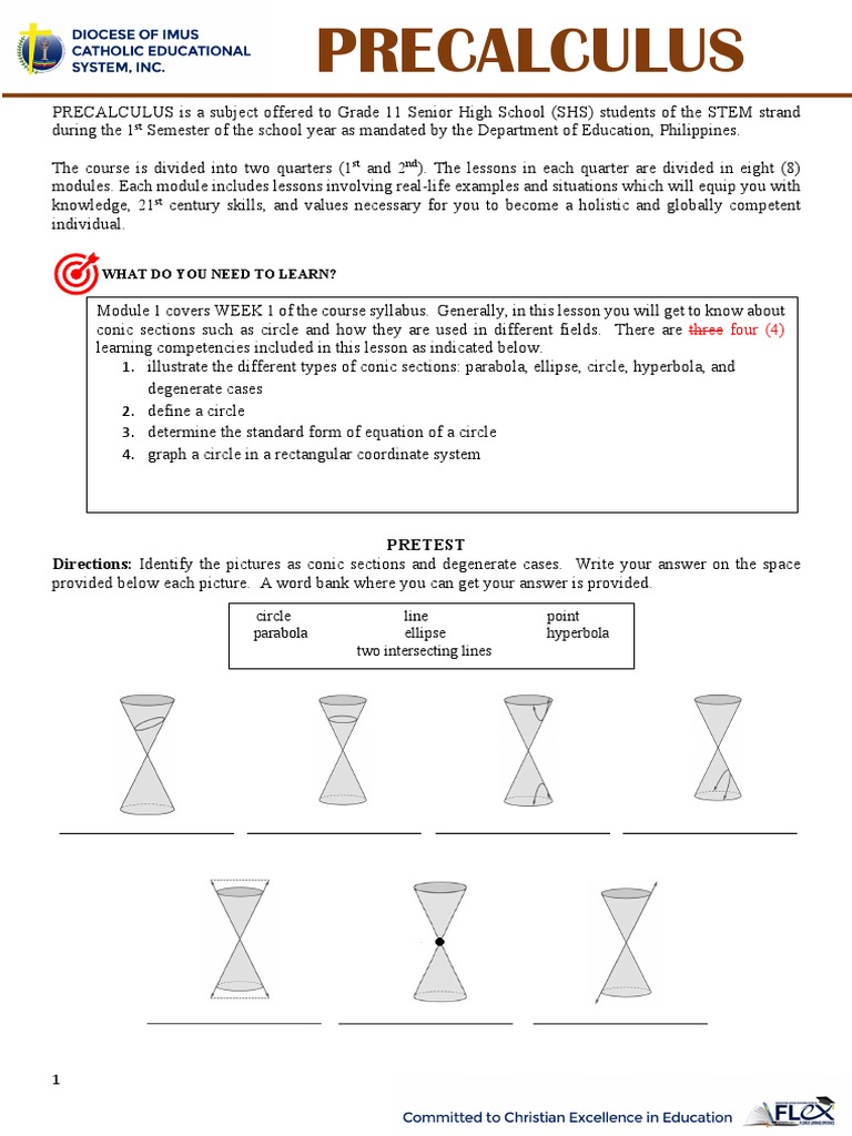 LM Precal G11 Week1 | PDF | Equations | Circle
