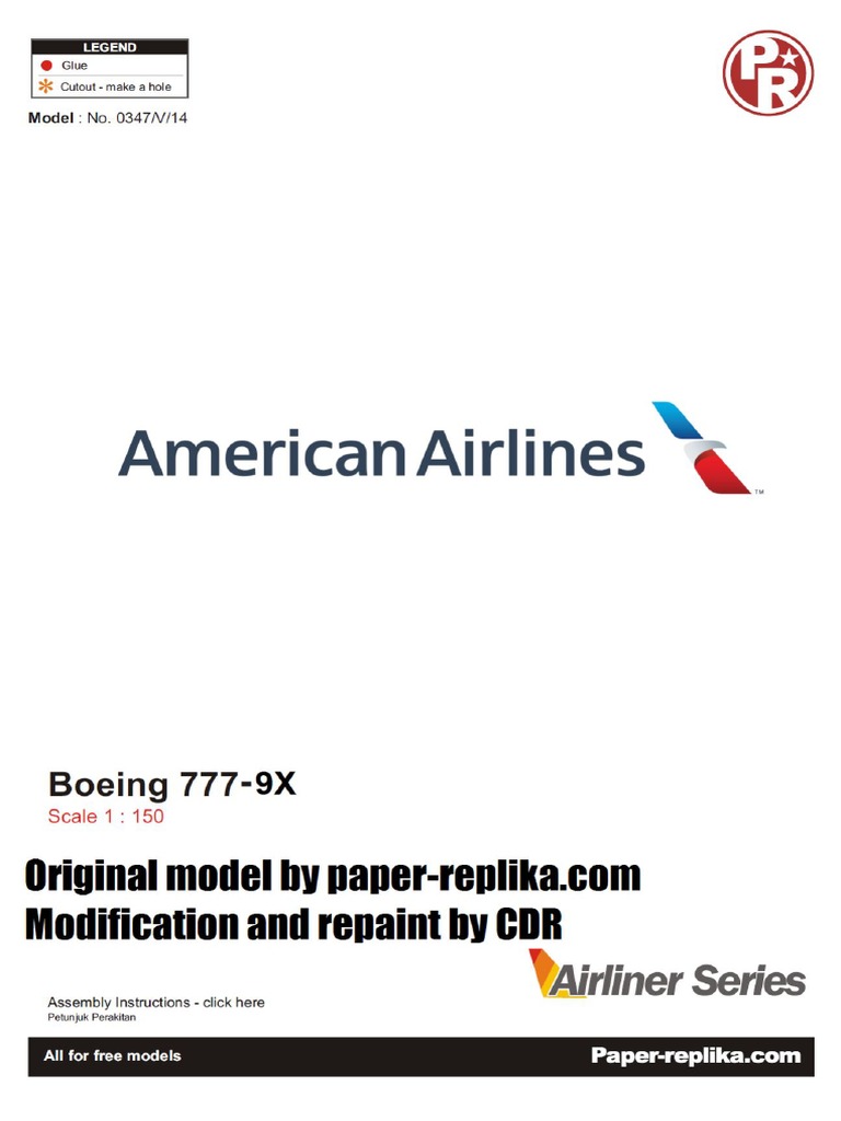 9X American Airlines paper-replika modification | PDF