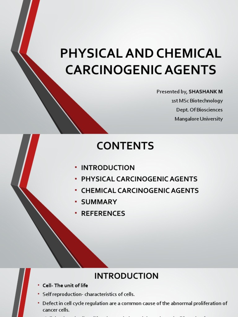 Carcinogenic Agents: Physical & Chemical | PDF | Ionizing Radiation ...