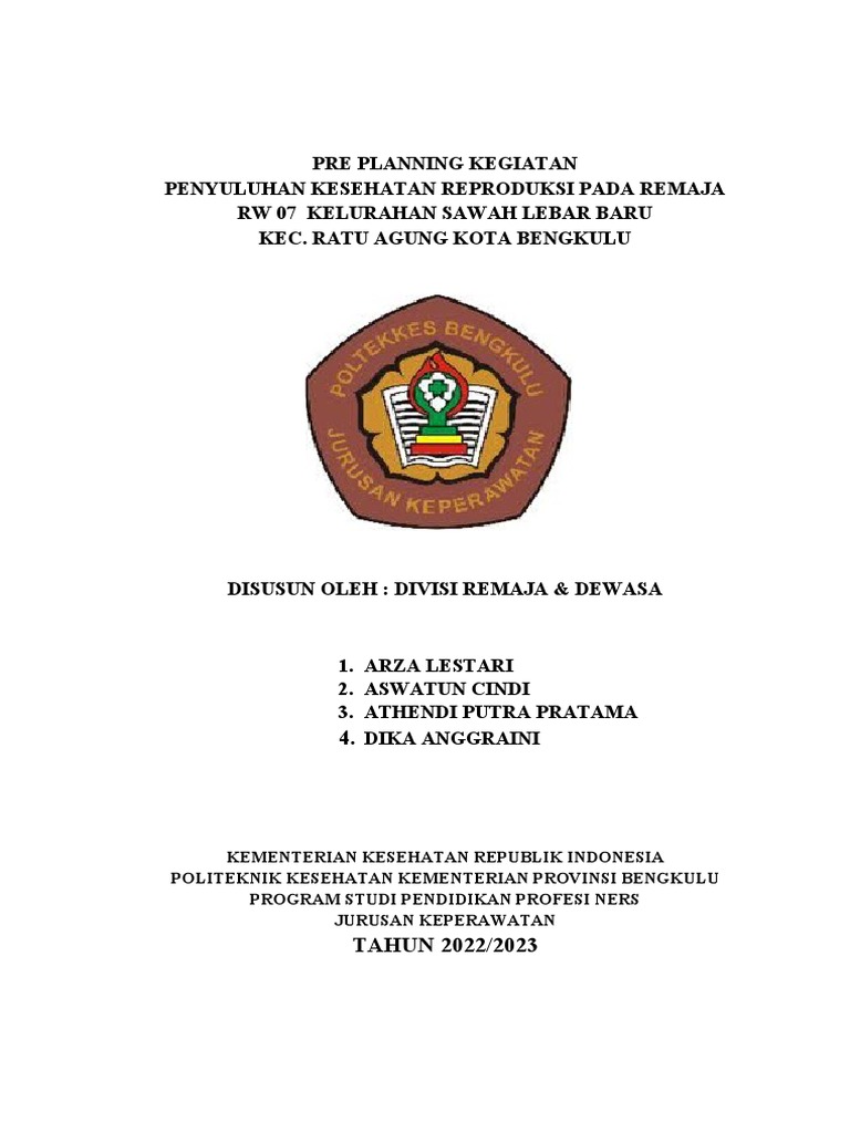 Pre Planning Kespro 2023 | PDF