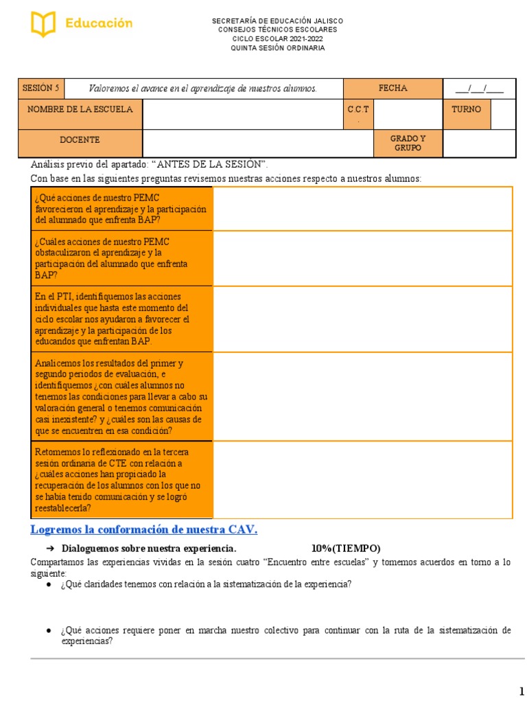 Cte 5 S. - Seguimiento A Pemc. | PDF | Aprendizaje | Modificación de comportamiento
