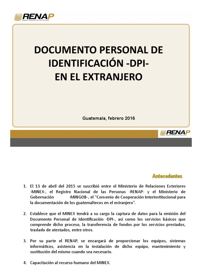 Presentacion Dpi en El Extranjero | PDF
