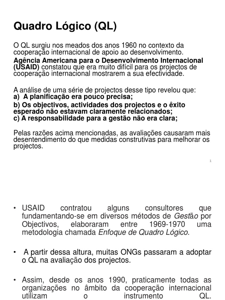 Aula Quadro Logico 2023 PDF | PDF | Informação | Qualidade (negócios)