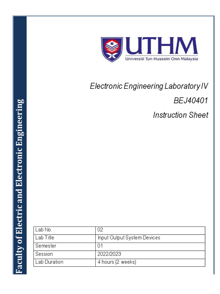 Lab02labsheetiosystemdevicebej40401 1 PDF | PDF | Input/Output | Central Processing Unit