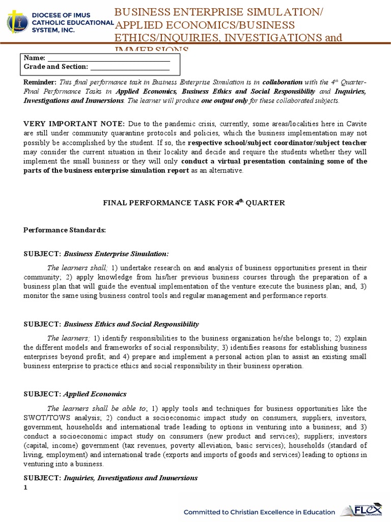 Peta 4TH QTR Business-Simulation-Final-042522 | PDF | Simulation | Economics
