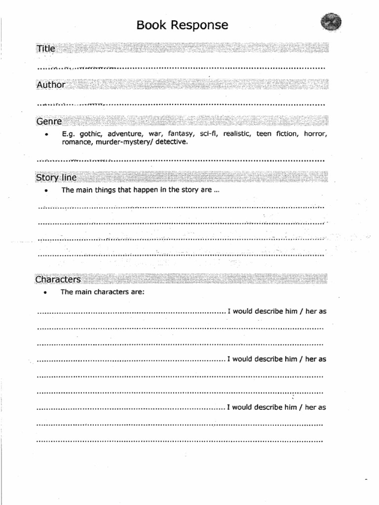 Book Response | PDF | Creative Works