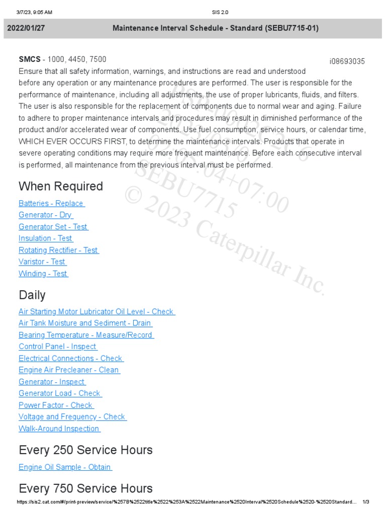 Maintenance Section | PDF | Ignition System | Electric Generator