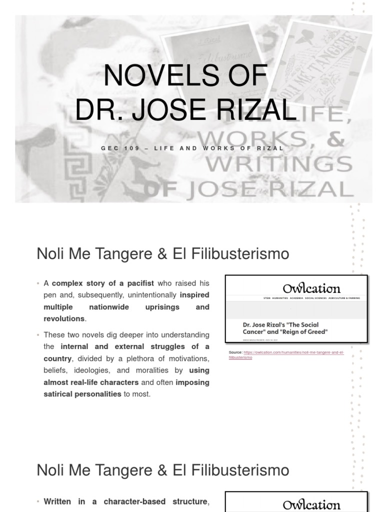 Works of Jose Rizal - Two Novels | PDF | Philippines