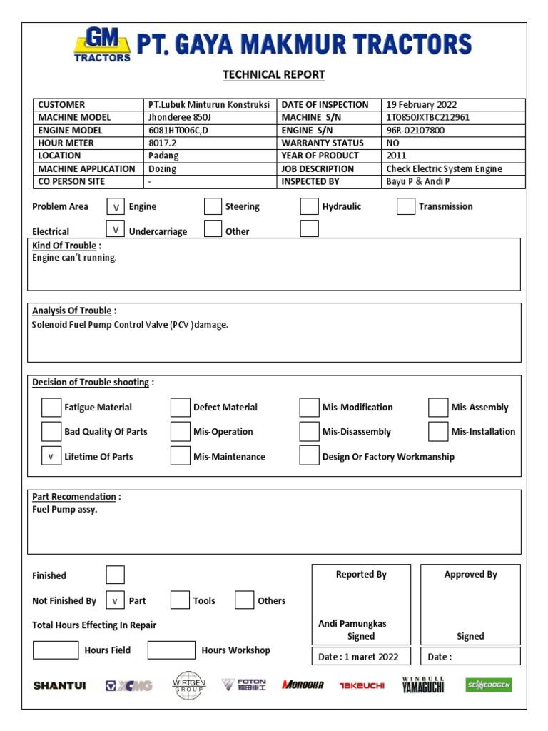 Analisa GMT John Deere PDF | PDF | Engine Technology | Machines