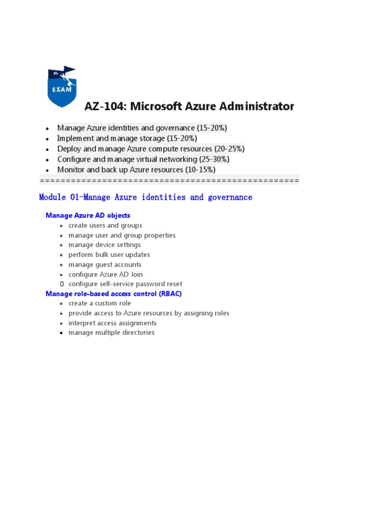 AZ-104 - Microsoft Azure Administrator | PDF | Computer Network | Microsoft Azure