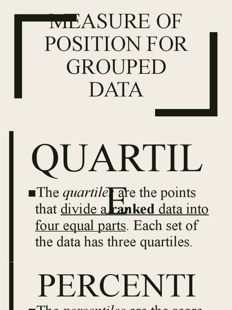 Measureofpositionforgrouped Data | PDF | Quartile | Sampling (Statistics)