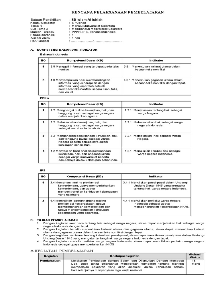 6.6.2.1 Kelas 6 T6 ST2 PB1 | PDF