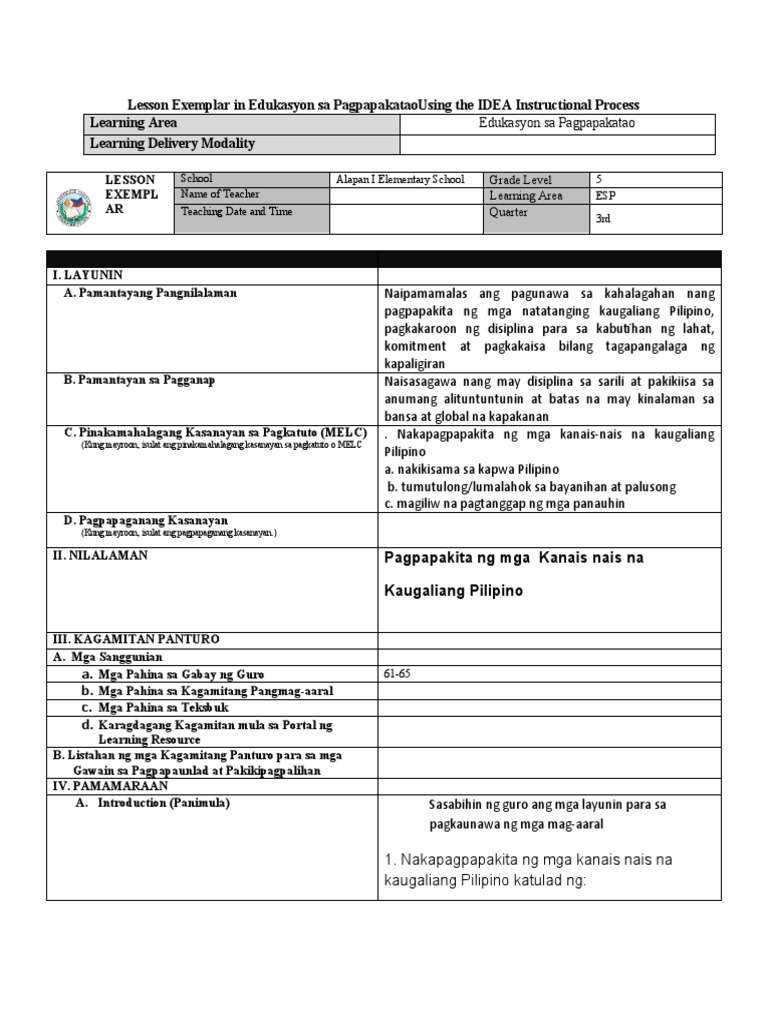 Esp G5 Q3 Melc16 | PDF