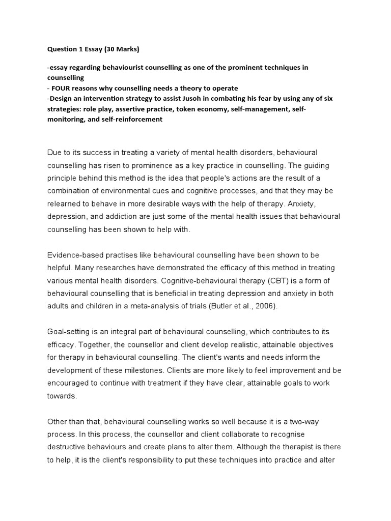 Final Draft GC | PDF | Psychotherapy | Cognitive Behavioral Therapy