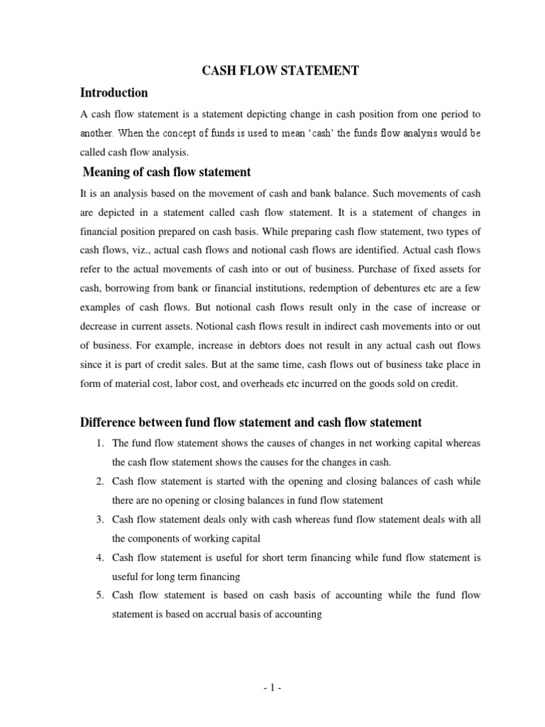 Cash Flow Statement PDF | PDF | Cash Flow Statement | Expense
