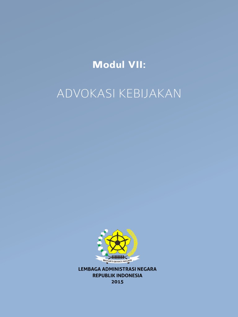 Advokasi Kebijakan: Modul VII | PDF