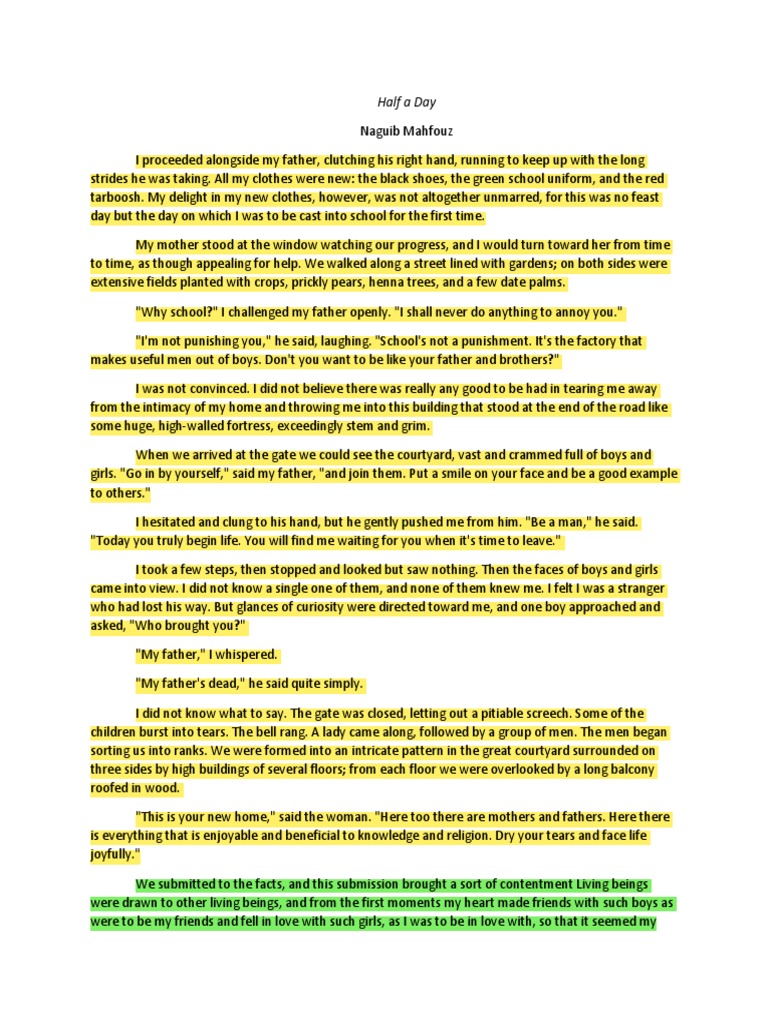 Half A Day Full Text PDF | PDF