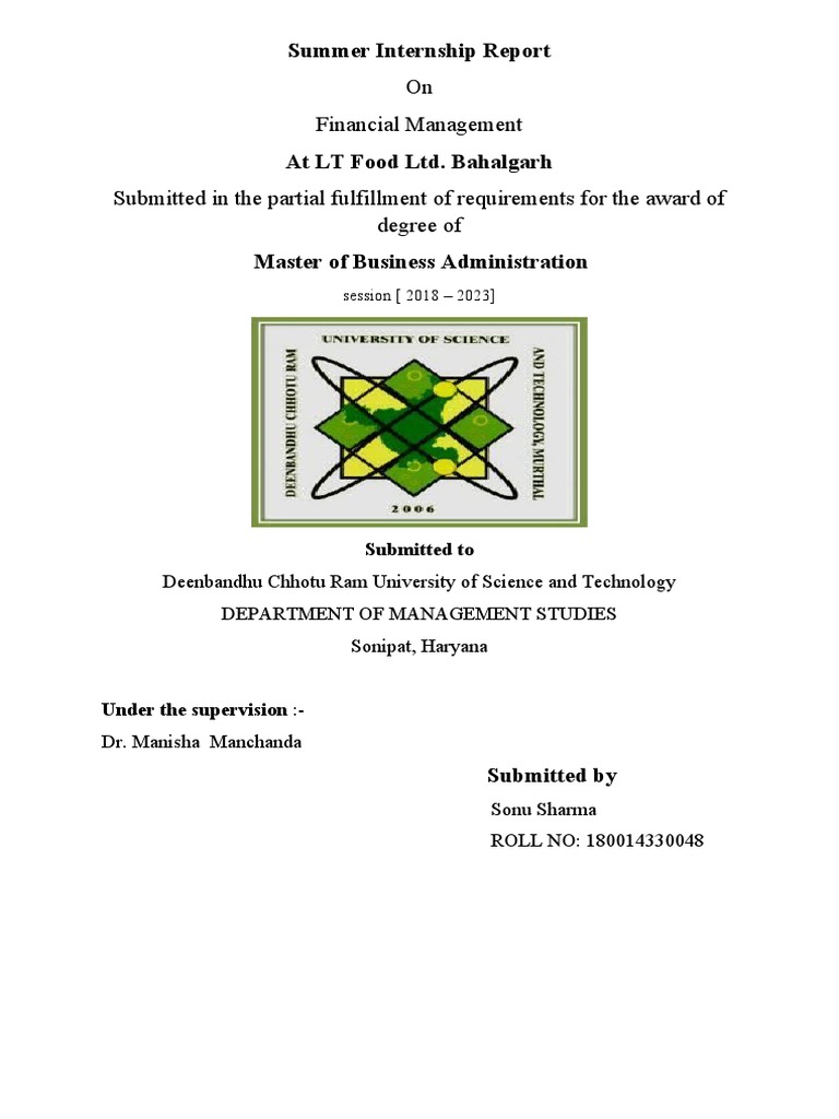 Sonu Report | PDF | Enterprise Resource Planning | Corporate Social Responsibility