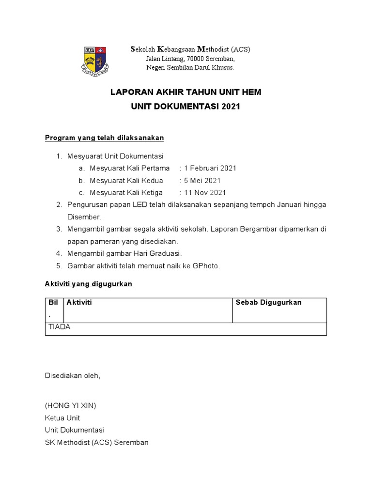 Laporan Dokumentasi | PDF