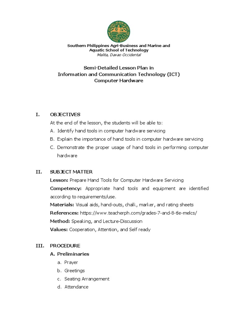 Lesson Plan in Tle | PDF | Electrostatic Discharge | Direct Current