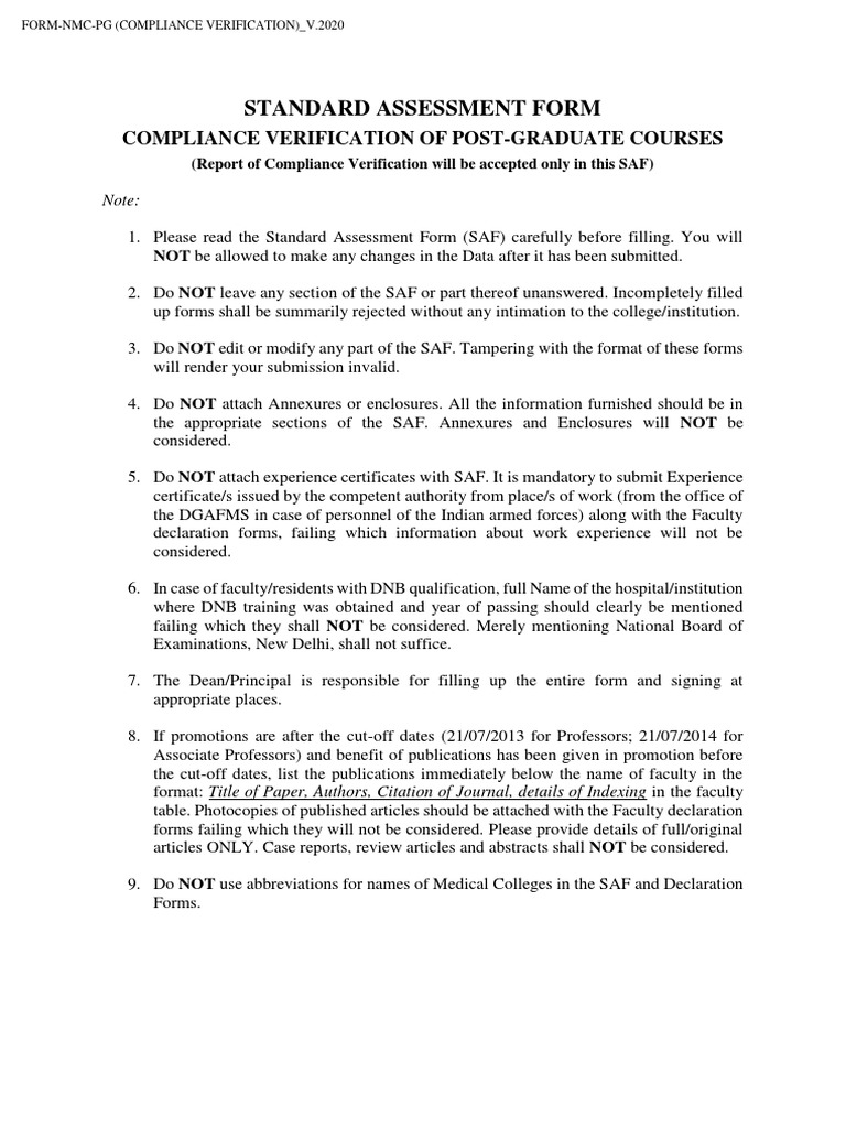 NMC Cva Saf PG PDF | PDF