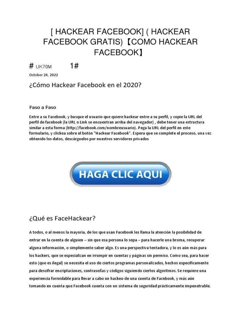 (Hackear Facebook) (Hackear Facebook Gratis) 【Como Hackear Facebook ...