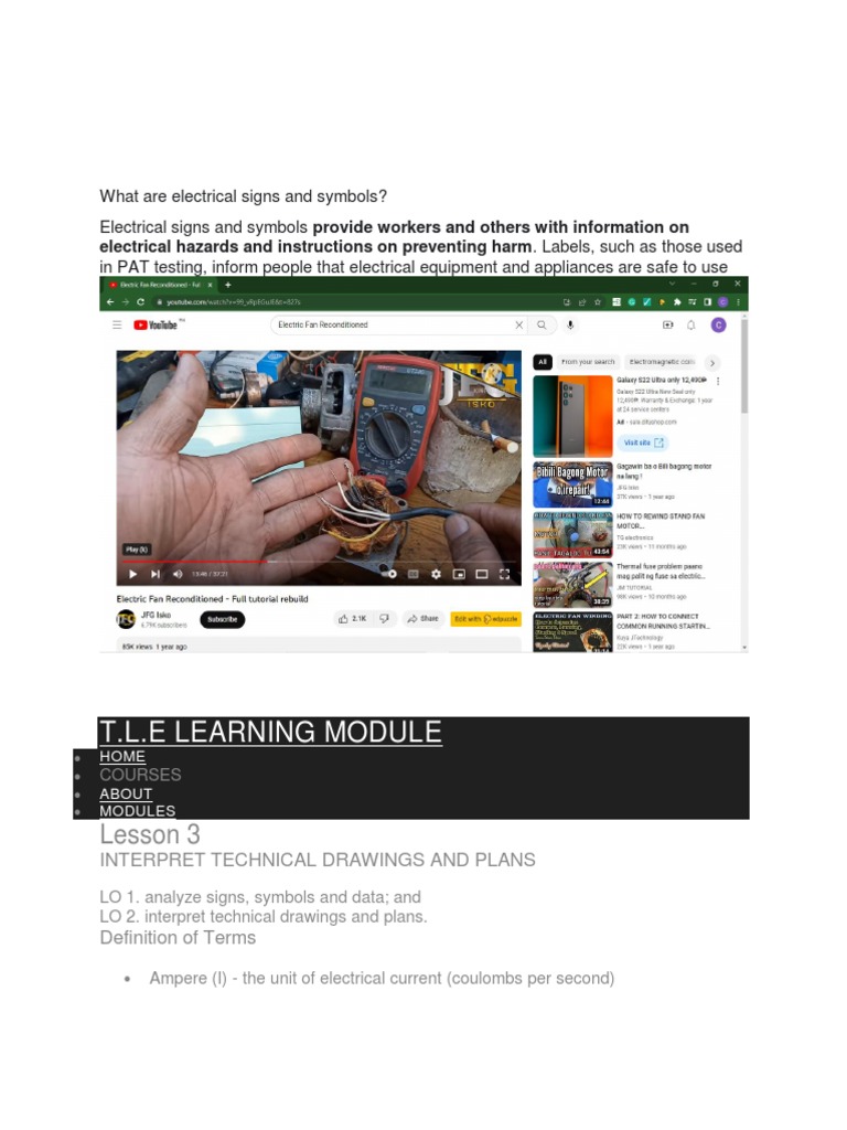 Electrical Signs and Symbols PDF | PDF | Watt | Series And Parallel ...