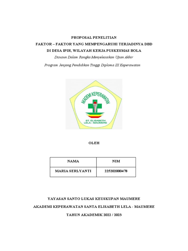 Proposal Fix DBD | PDF | Sains & Matematika