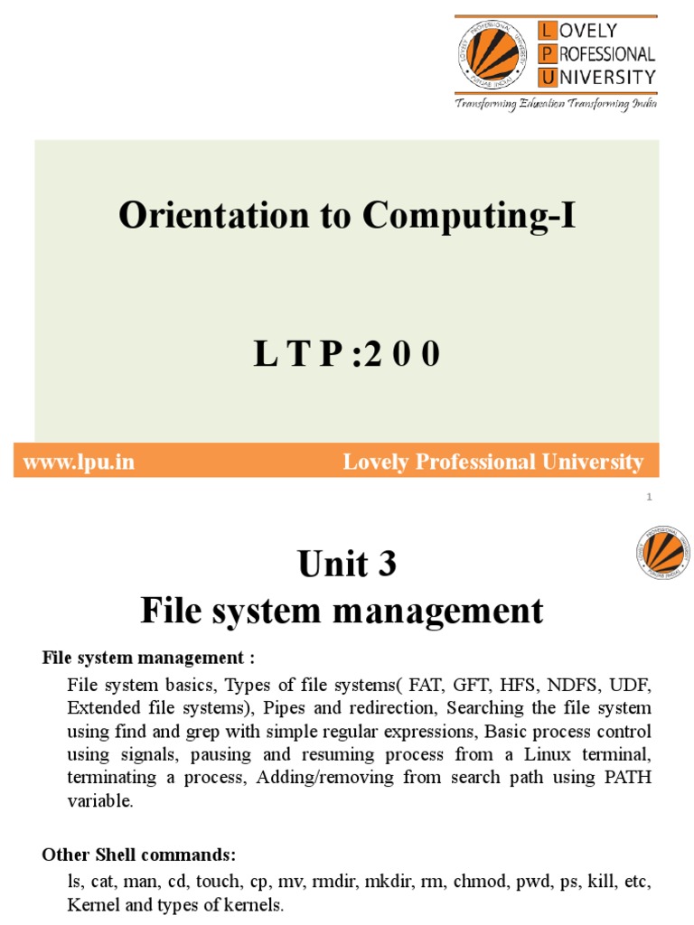 Intro to File System Management | PDF | File System | Kernel (Operating System)