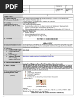 Lesson Plan in Science JHS | PDF | Speed | Velocity