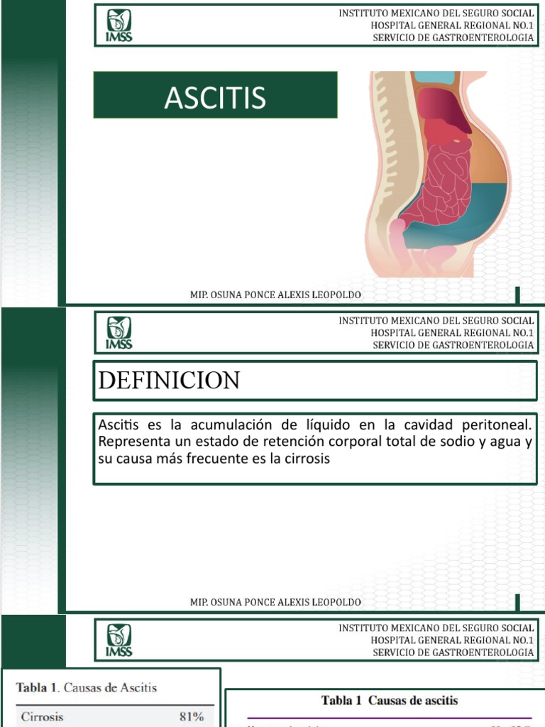 Ascitis: Causas, Clasificación y Tratamiento | PDF | Angiotensina ...