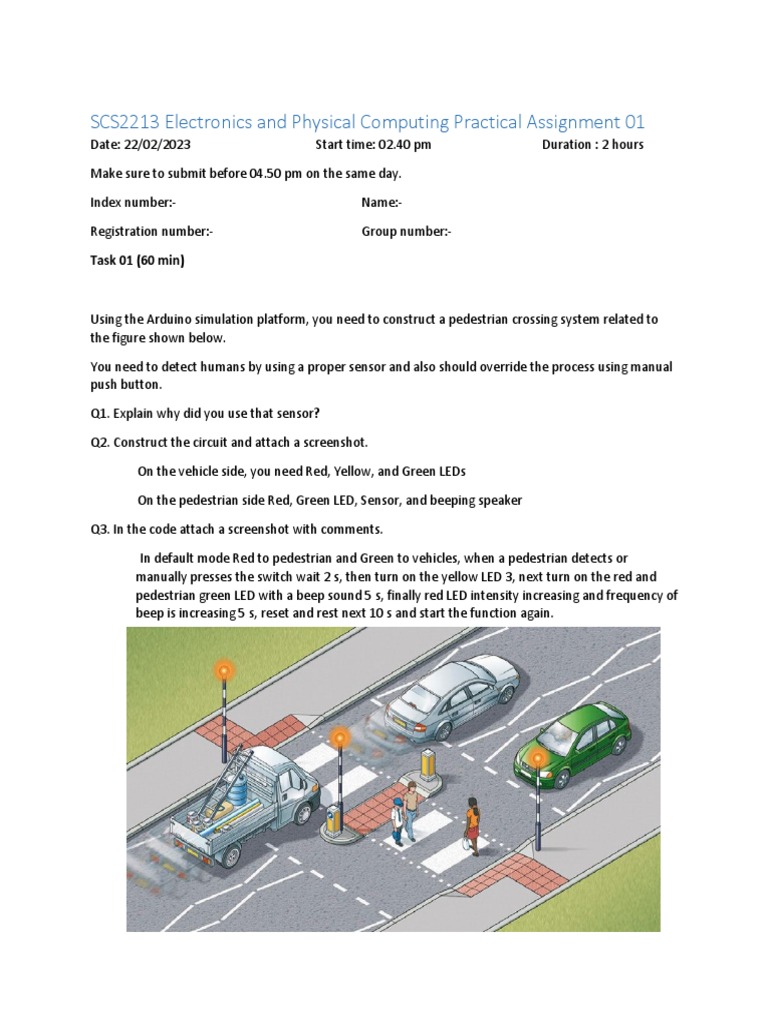 SCS2213 Electronics and Physical Computing Practical Assignment 01 | PDF