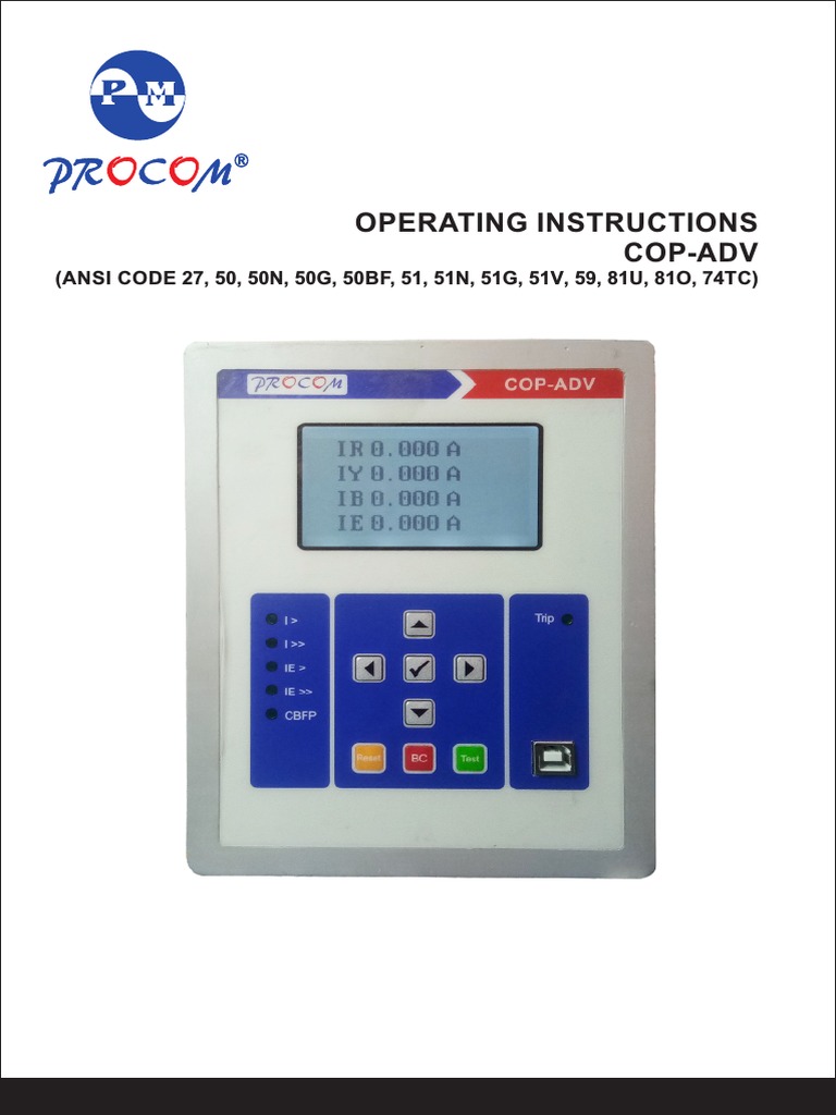 Procom Cop Advance PDF | Download Free PDF | Electric Current | Relay