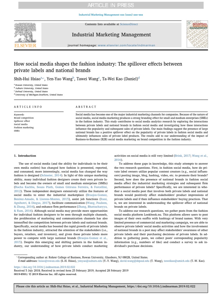 How Social Media Shapes The Fashion Industry The Spillover Effects ...