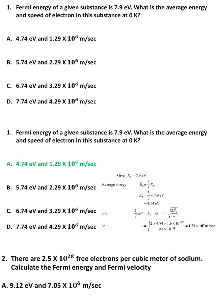 Phy110 Unit V Tutorial | PDF | Band Gap | Electrical Resistivity And Conductivity