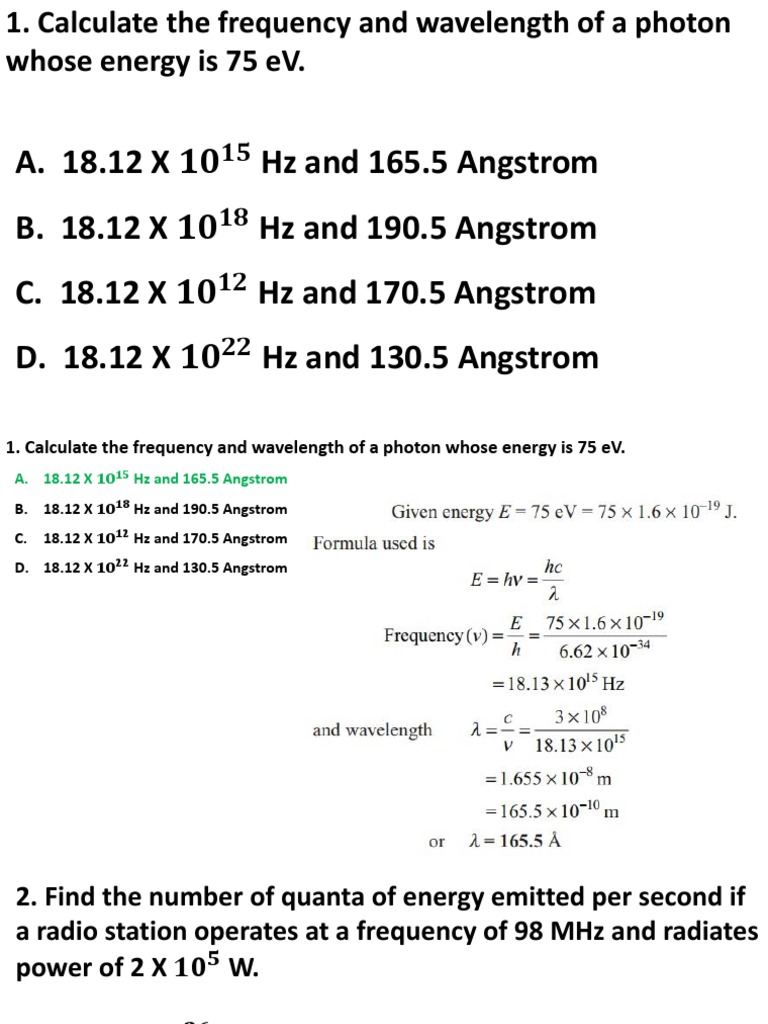 Tutorial Unit IV PHY110 | PDF | Photoelectric Effect | Electronvolt