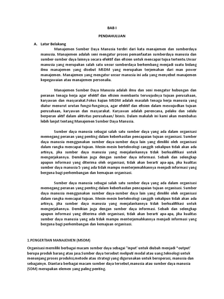 Makalah PB SDM | PDF