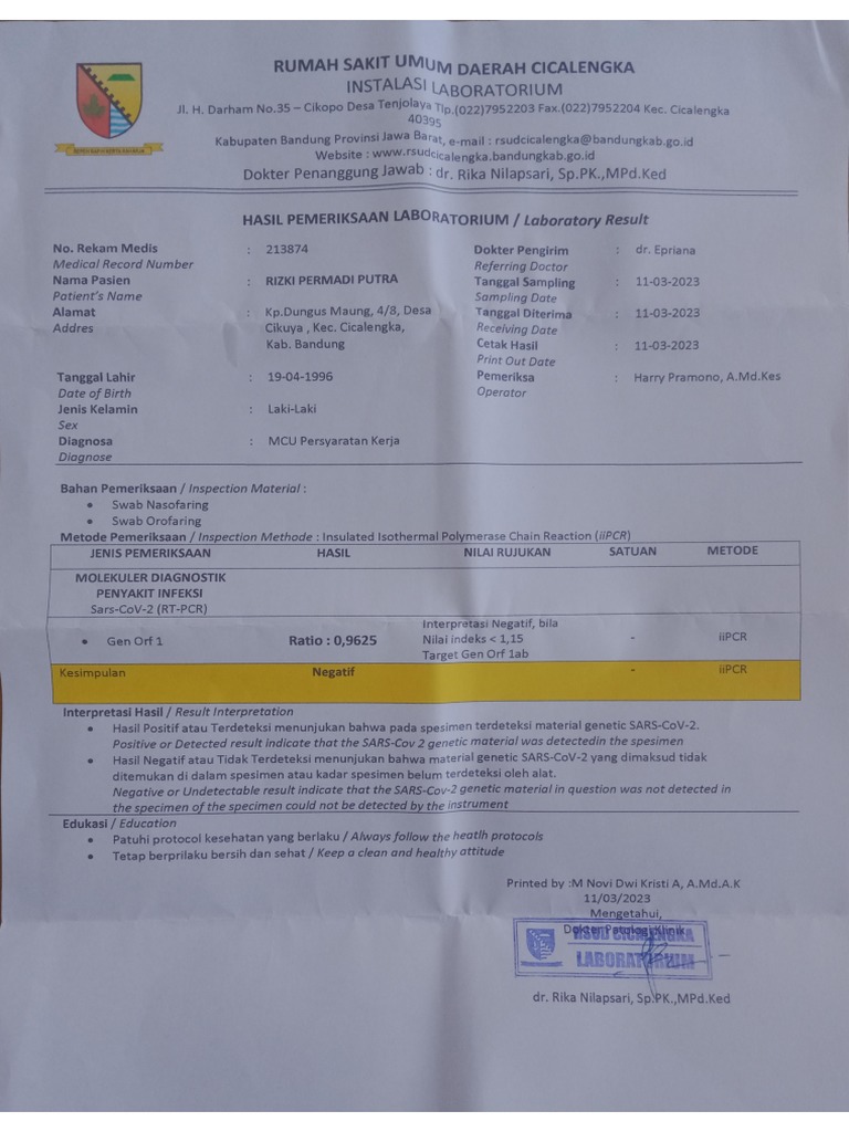 PDF - Hasil PCR | PDF